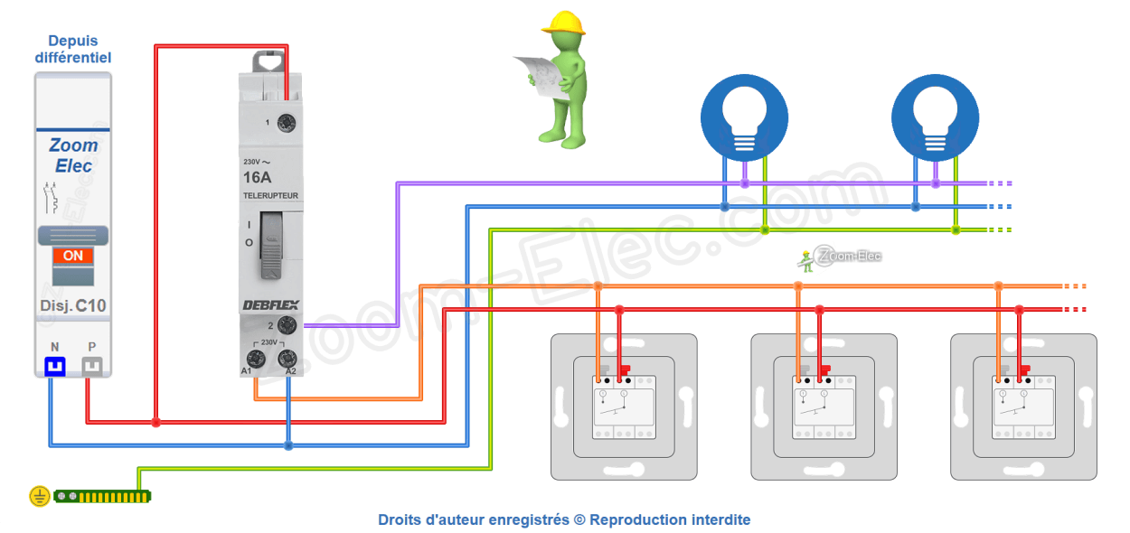 Comment brancher un télérupteur Debflex