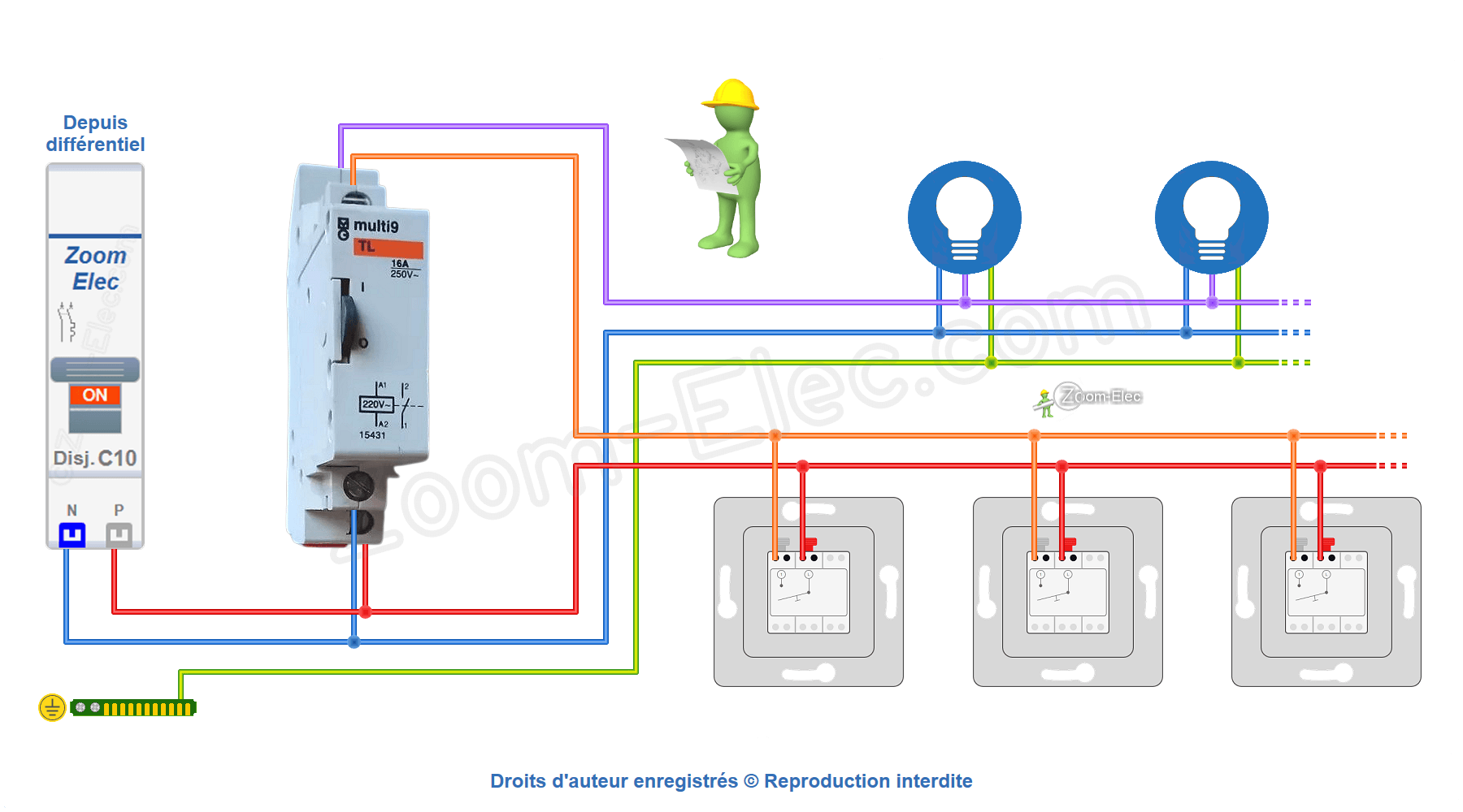 Comment brancher un télérupteur Merlin Gerin